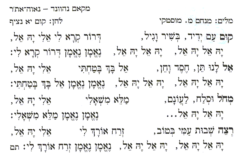 David Shiro - Koum Am Yedid - A Capella - The Piyout